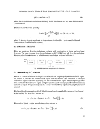 Ber analysis of 2x2 mimo spatial multiplexing under awgn and rician ...