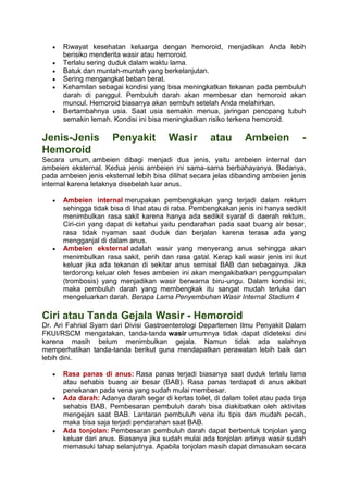 Berapa lama penyembuhan wasir internal stadium 4 | PDF
