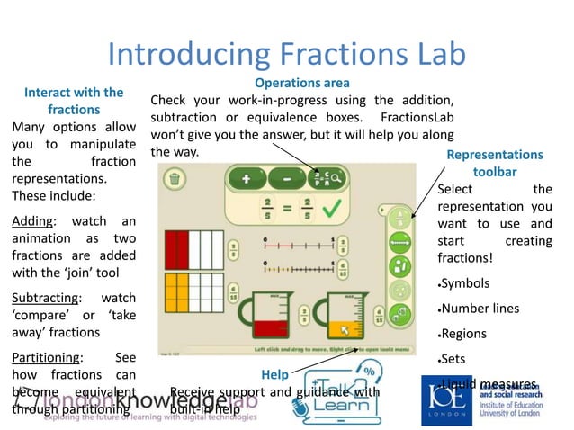 Designing interactive representations for learning fractions | PPT
