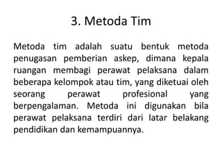BERBAGAI METODA PEMBERIAN ASUHAN KEPERAWATAN keperawatan profesioal.pptx
