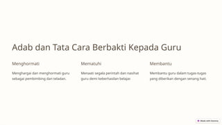 ADAB - Berbakti-Kepada-Orang-Tua-dan-GURU | PPTX