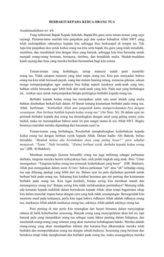 Berbakti kepada kedua orang tua | PDF