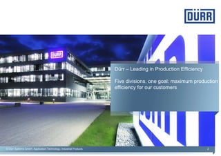 Dürr Overview industrial products | PDF