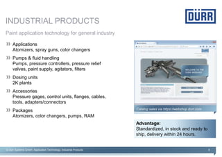 Dürr Overview industrial products | PDF