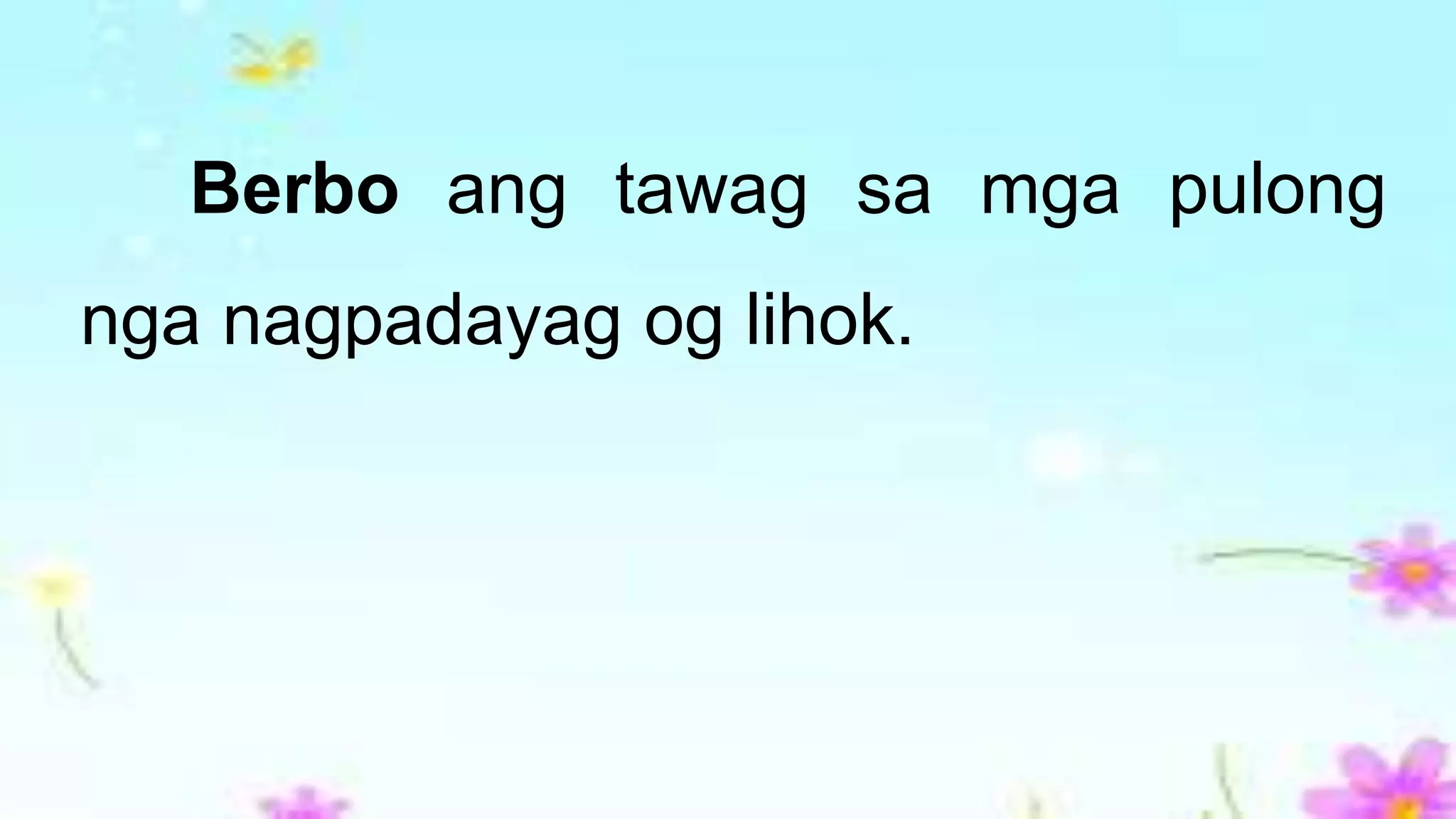 Berbo o Pulong Lihok | PPTX