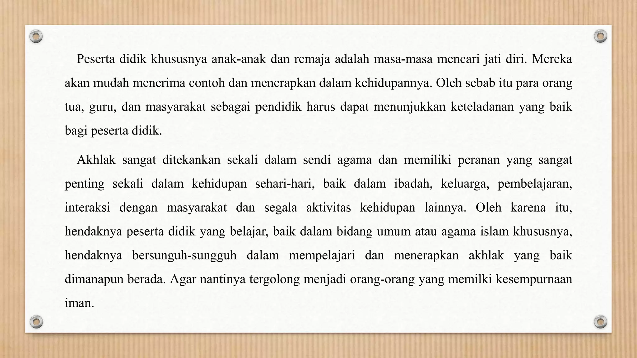 Berbuat baiklah ke semua orang, sekecil apapun | PPTX
