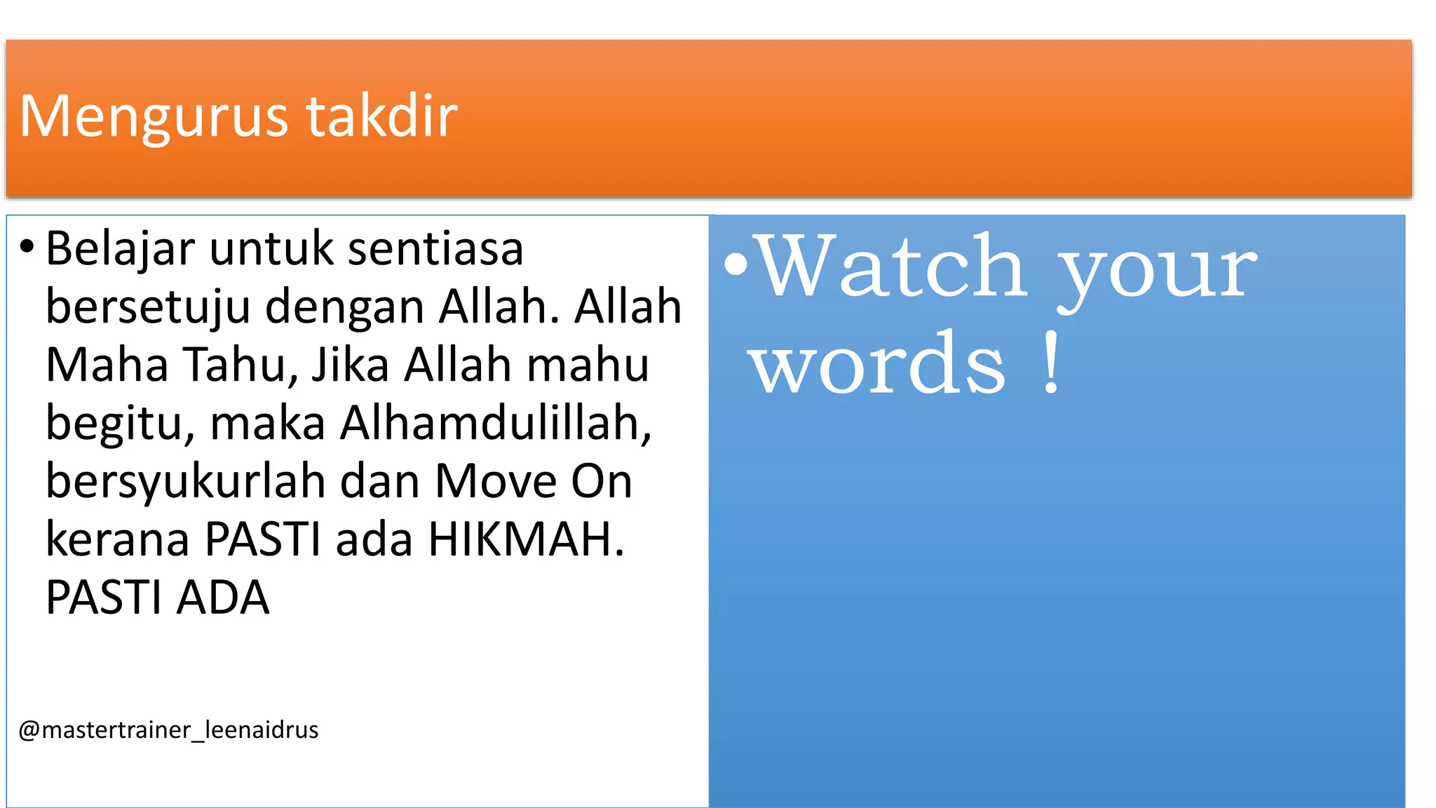 Berdamai Dengan Takdir | PPTX