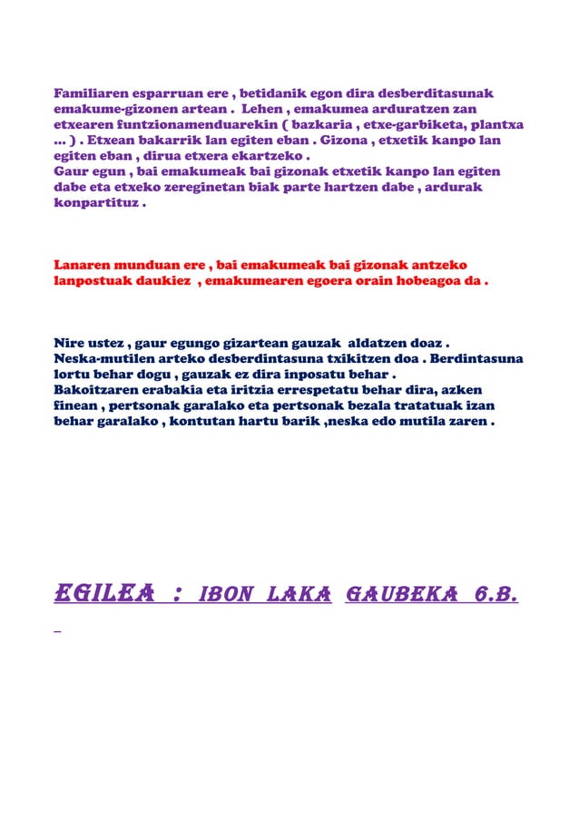 Berdintasuna IBON LAKA | PDF