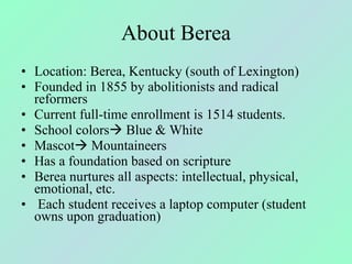 Berea college | PPT