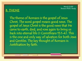 The Book of Romans | PPTX