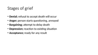 bereavement and grief.pptx by makerere students | PPTX