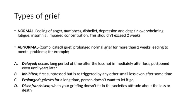 bereavement and grief.pptx by makerere students | PPT