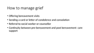 bereavement and grief.pptx by makerere students | PPTX