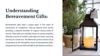 Bereavement Gifts and the Memorial Lantern with Flickering LED Candle | PPT