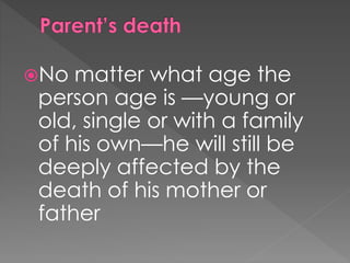 Bereavement and causes of bereavement | PPT