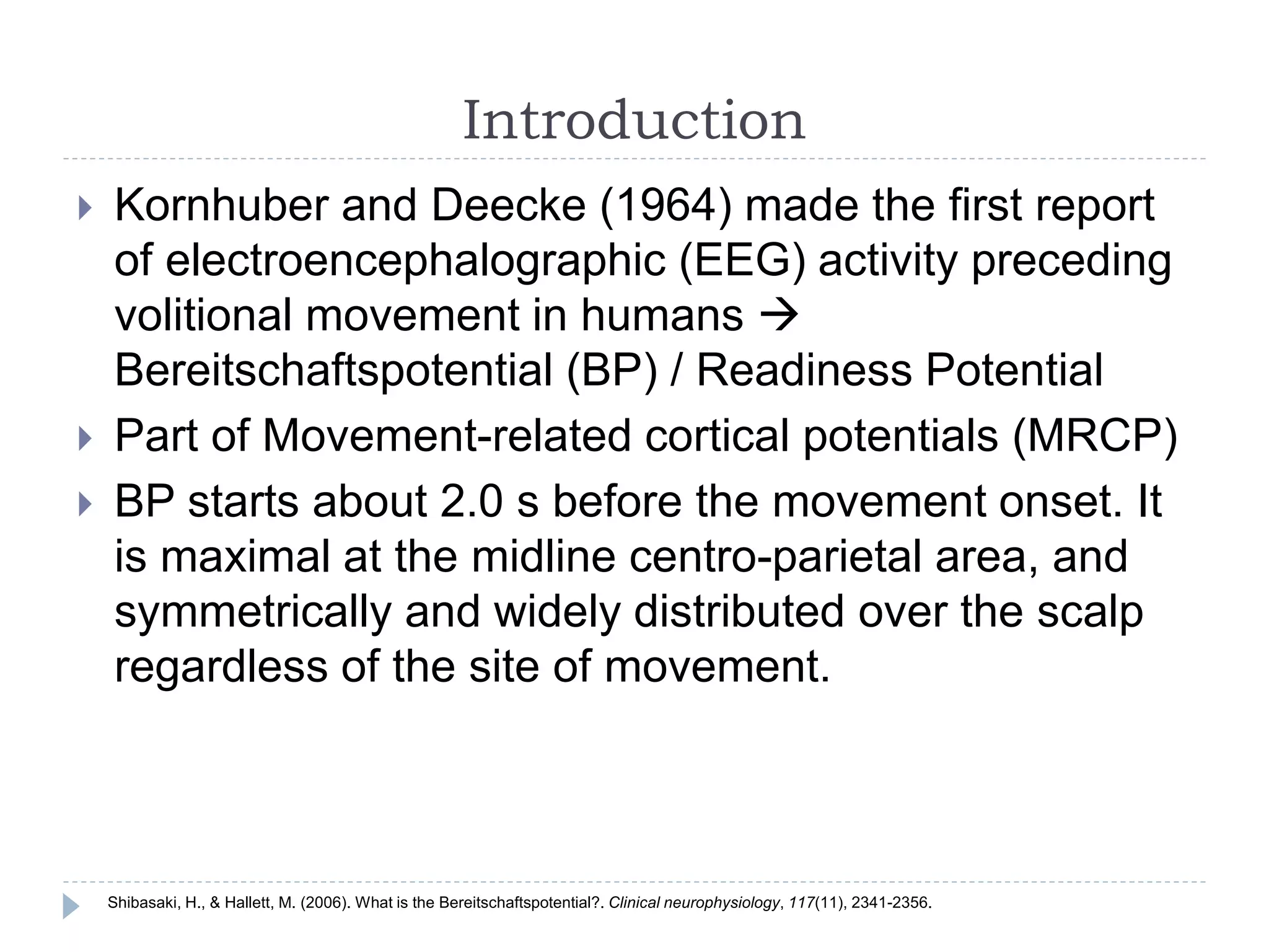 Bereitschaftspotential | PPTX