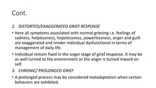 BEREVEMENT AND MENTAL HEALTH psychiatry f | PPT