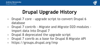 Andrew Berezovsky - Drupal 8 How to Migr8 | PPT