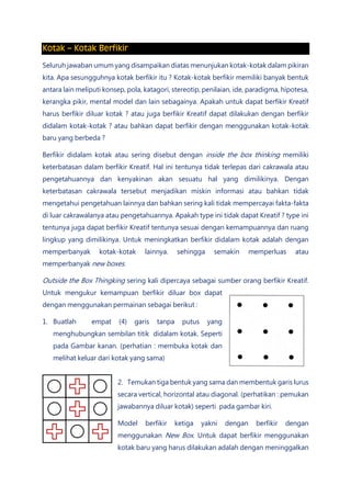 Berfikir kreatif dan inovasi | PDF