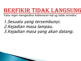 Berfikir mendasar yang masuk akal. | PPT