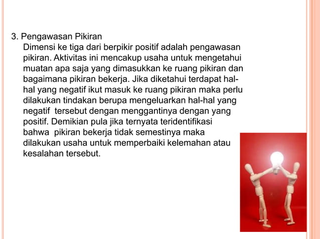 Berfikir positif dan berfikir positif vs berfikir | PPT