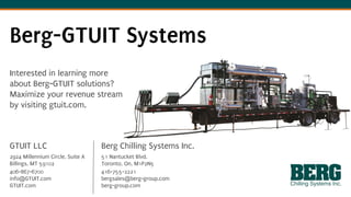Berg and gtuit system - Reduce Oil and Gas Flaring | berg chilling ...