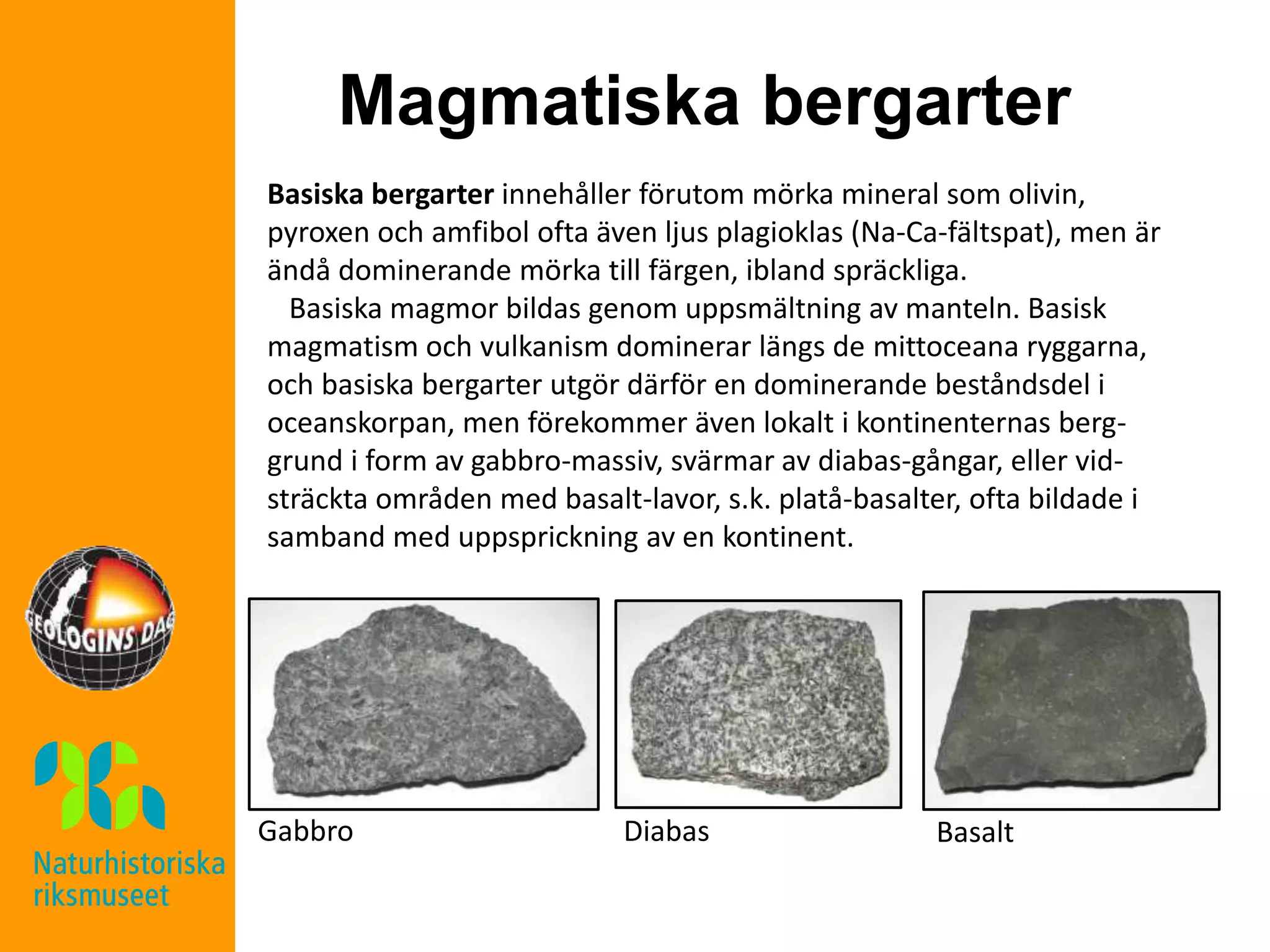 Bergarter och Bergartscykeln (Geografi lektionsmaterial) | PPTX