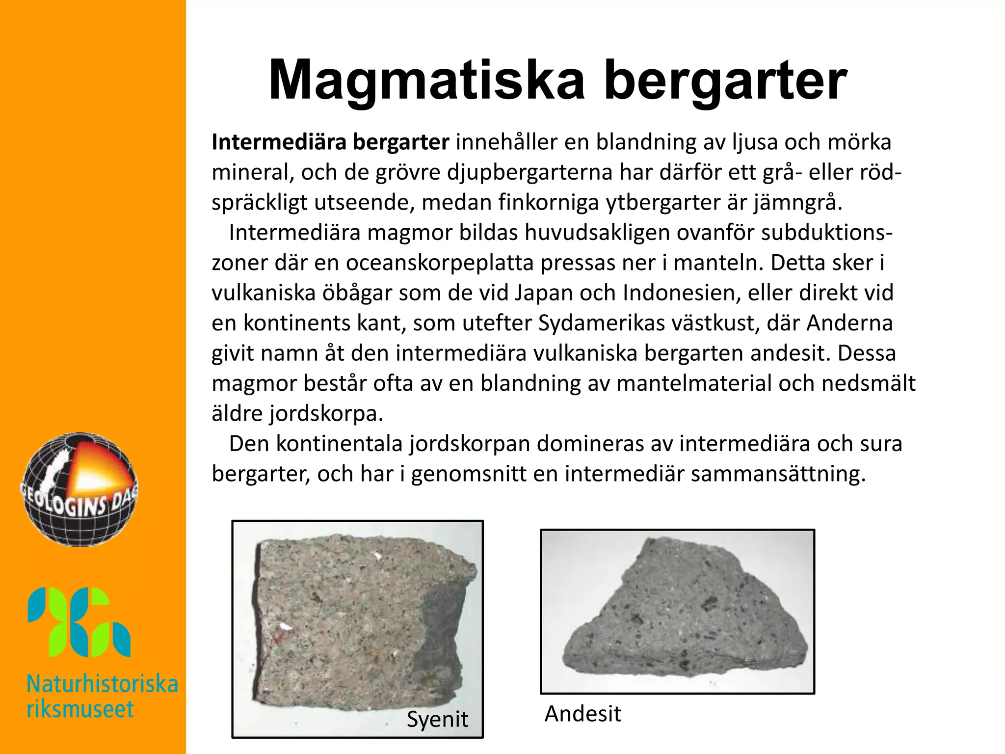 Bergarter och Bergartscykeln (Geografi lektionsmaterial) | PPTX