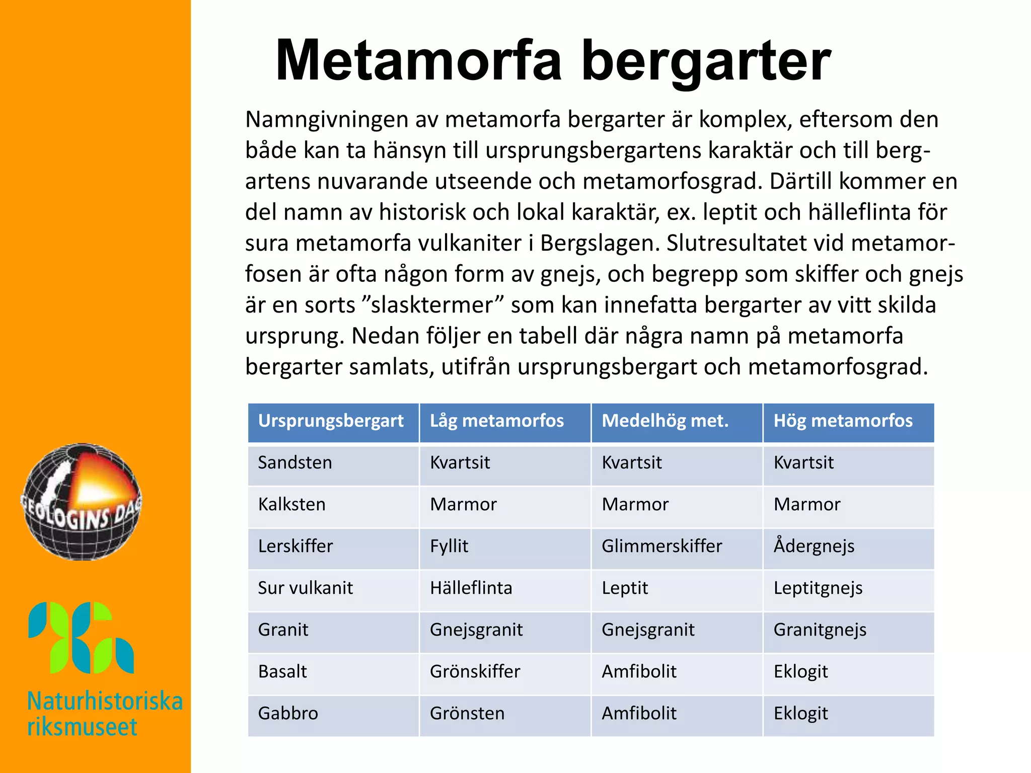 Bergarter och Bergartscykeln (Geografi lektionsmaterial) | PPTX