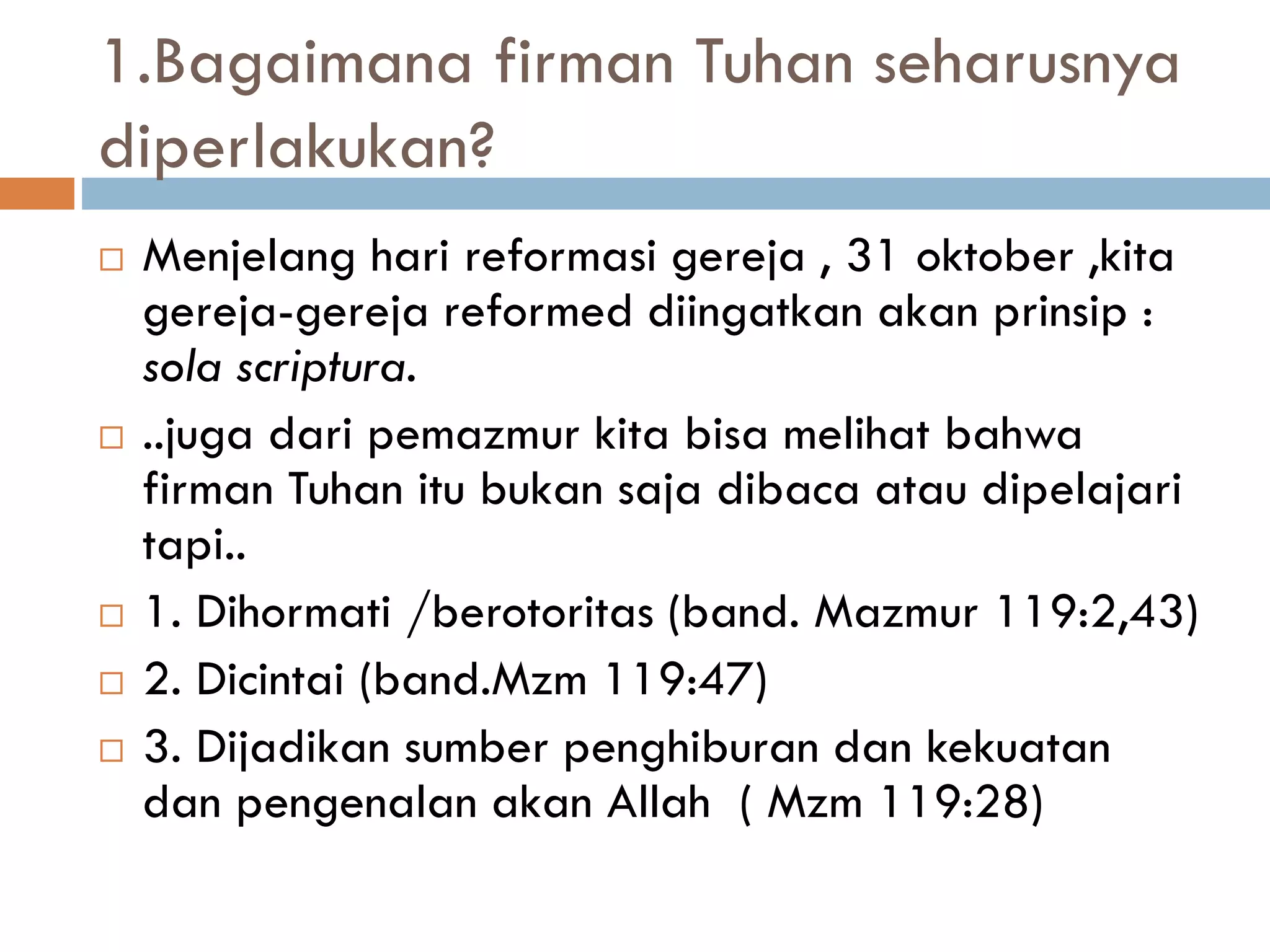 Bergaul dengan firman Allah | PPTX