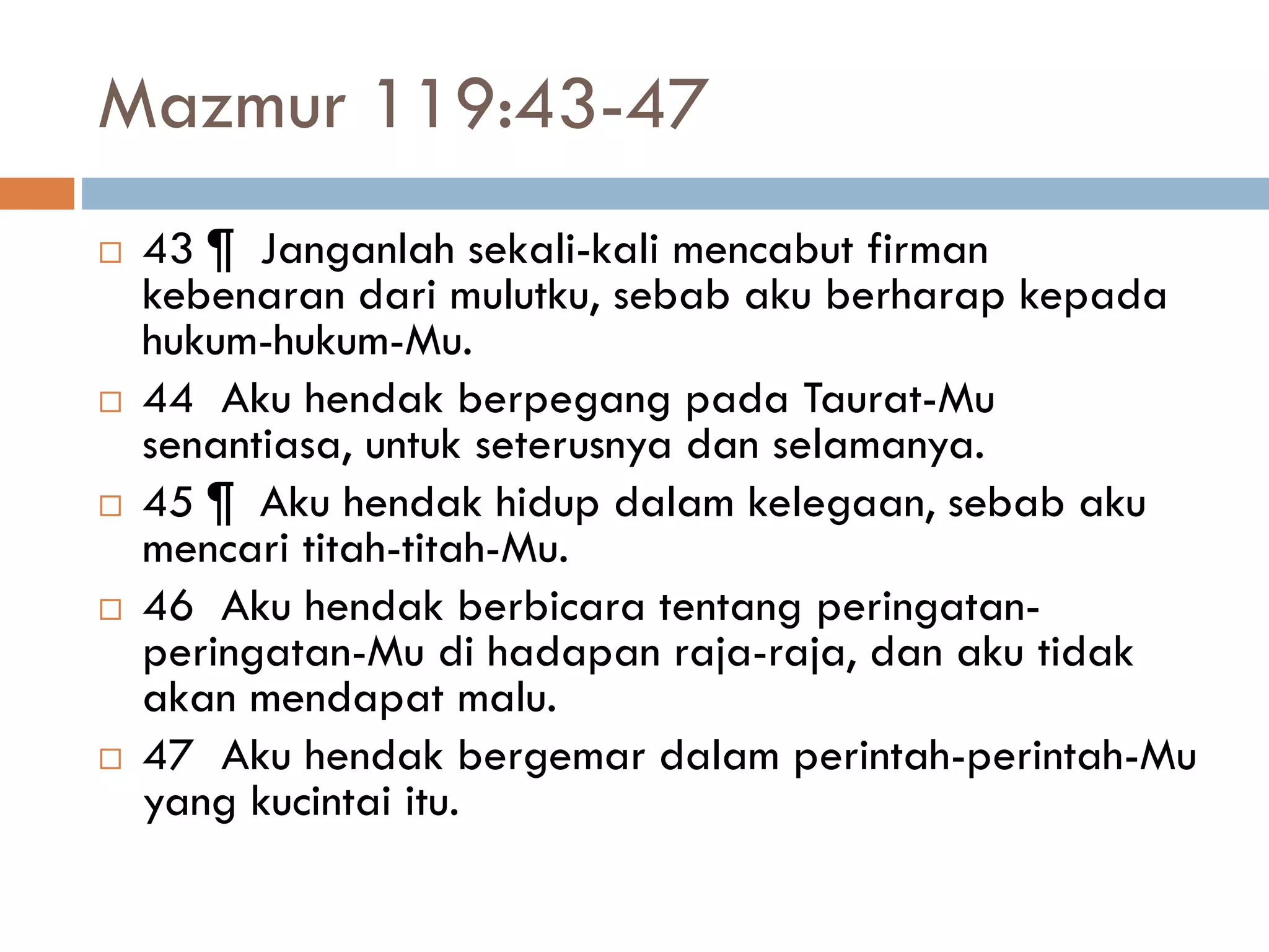 Bergaul dengan firman Allah | PPTX