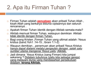 Bergaul dengan firman allah | PPTX