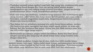 Bergaul yang efektif | PPT