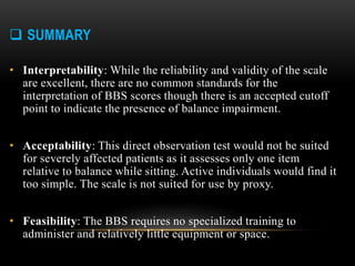Berg balance scale. By Philans Cosmos Ankrah | PPSX