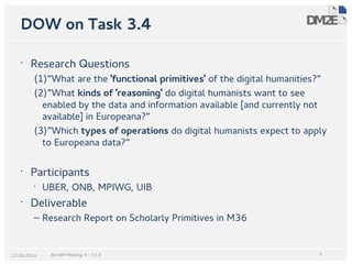 DM2E Project meeting Bergen: WP3 Report on Task 3.4 (Steffen Hennicke) | PPT