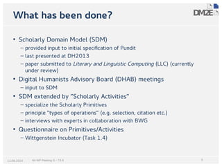 DM2E Project meeting Bergen: WP3 Report on Task 3.4 (Steffen Hennicke) | PPT
