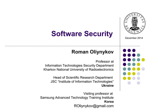 Software Security | PPT