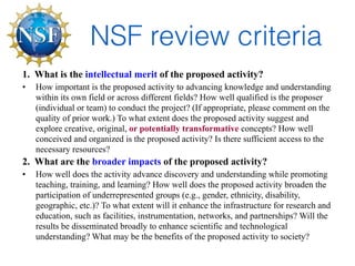 NSF proposal writing | PDF