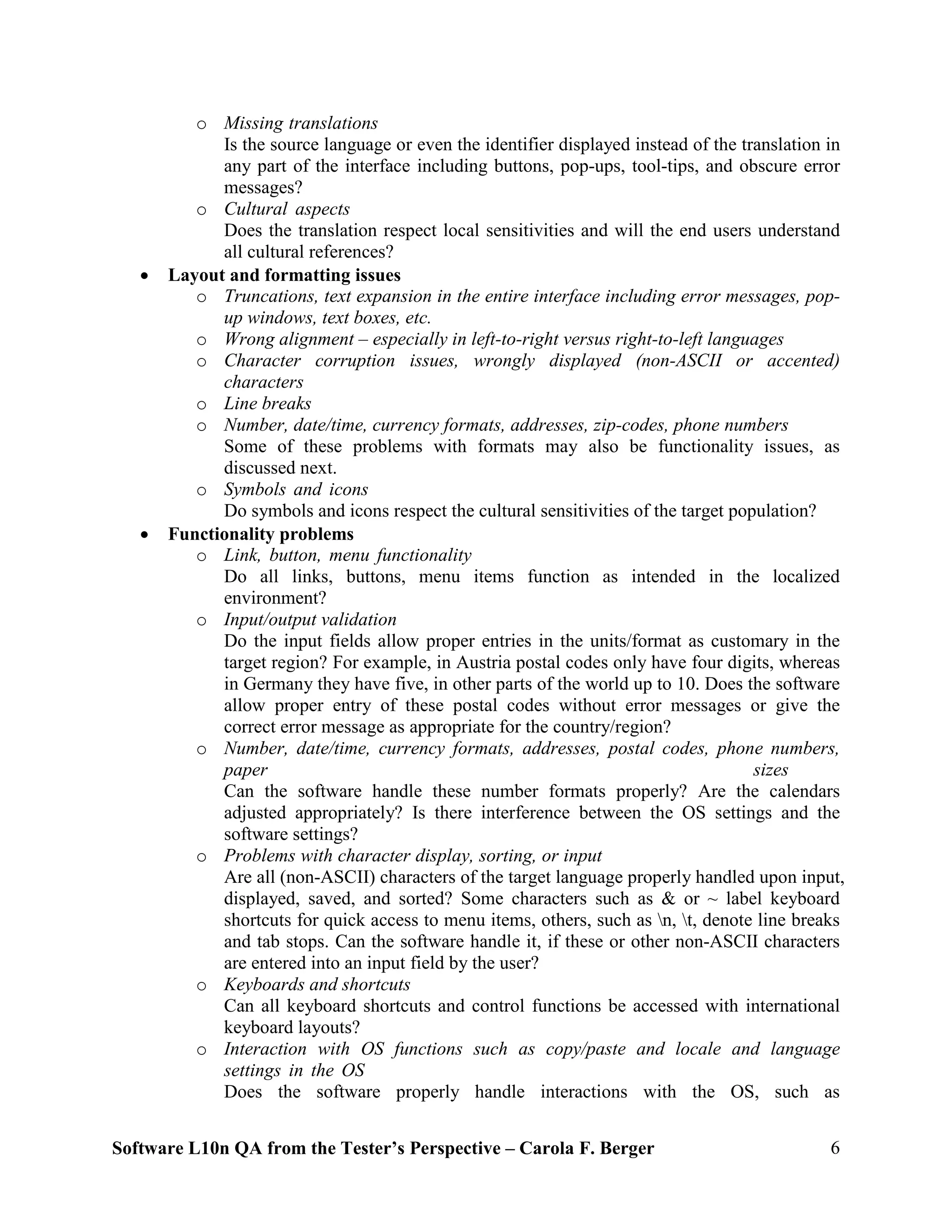 Software Localization (L10N) Quality Assurance from the Tester's ...