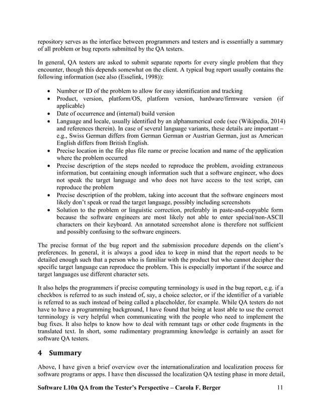 Software Localization (L10N) Quality Assurance from the Tester's ...