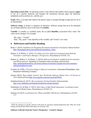 Software Localization (L10N) Quality Assurance from the Tester's ...