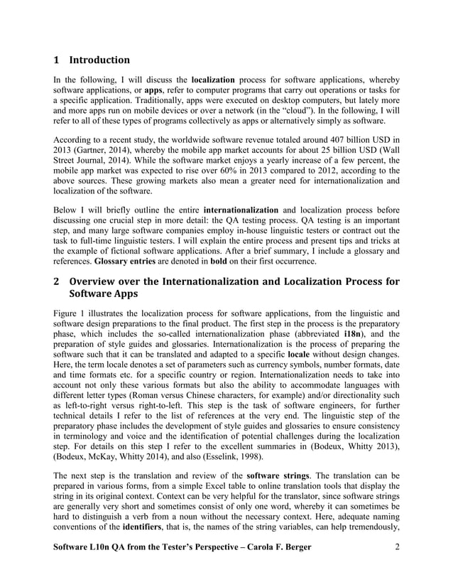 Software Localization (L10N) Quality Assurance from the Tester's ...