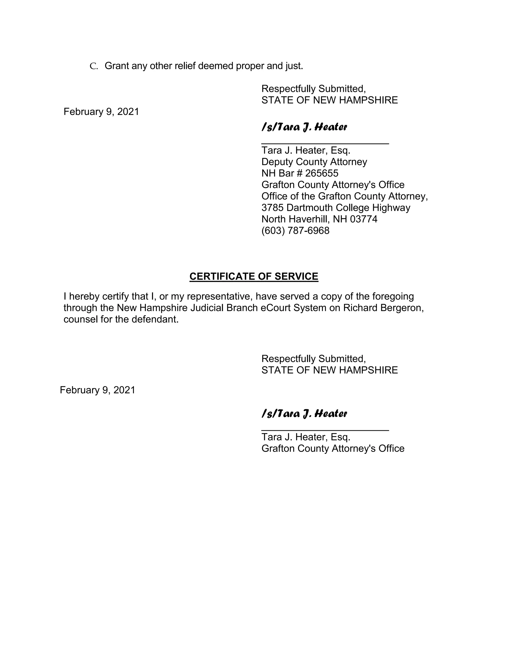 State's Objection to Motion For Sanctions Against Tara Heater, Martha ...