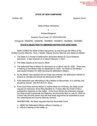 State's Objection to Motion For Sanctions Against Tara Heater, Martha ...