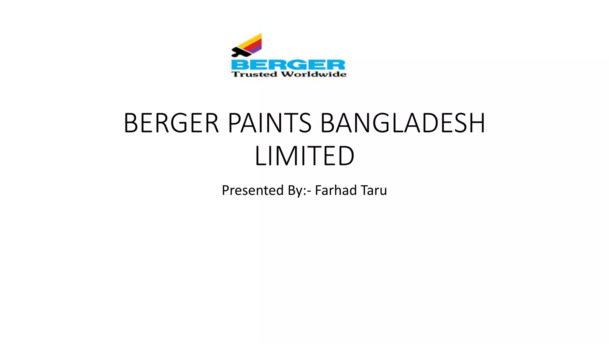 Berger Paints Bangladesh Limited | PPTX