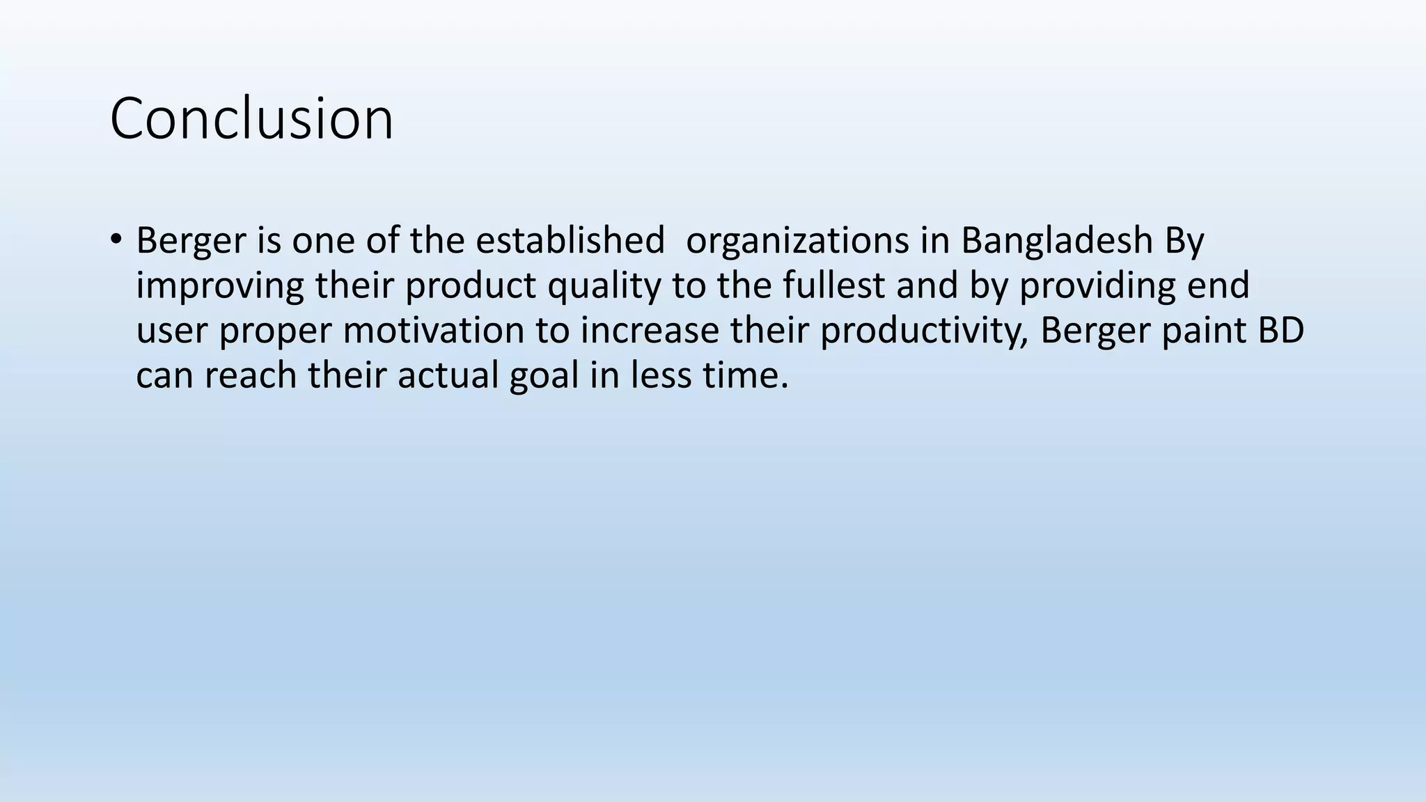 Berger Paints Bangladesh Limited | PPTX