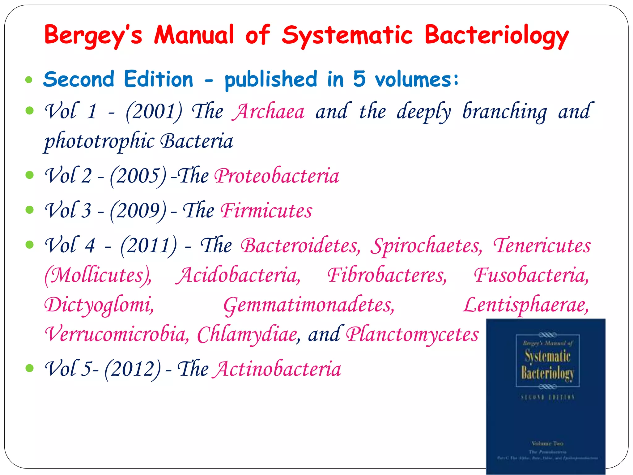 Bergey's classification presentation | PPTX