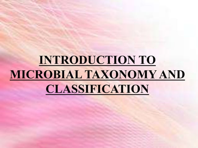 Bergey’s manual of bacterial classification | PPTX