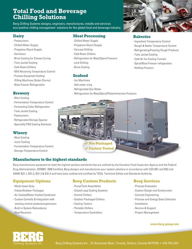 Berg food & beverage brochure | PDF