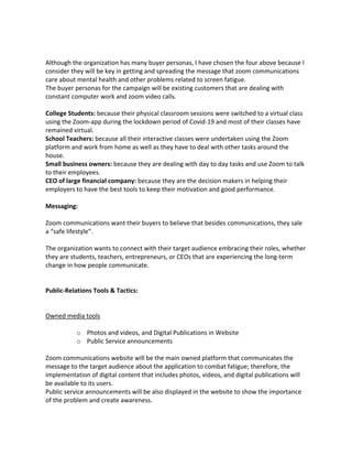 Outline of a PR Campaign | PDF